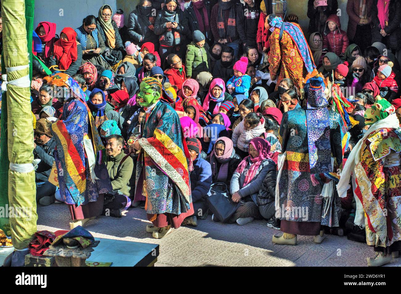 Buddhist Lama Mask Dance, Gustor Festival, Pethup Gompa, Spituk ...
