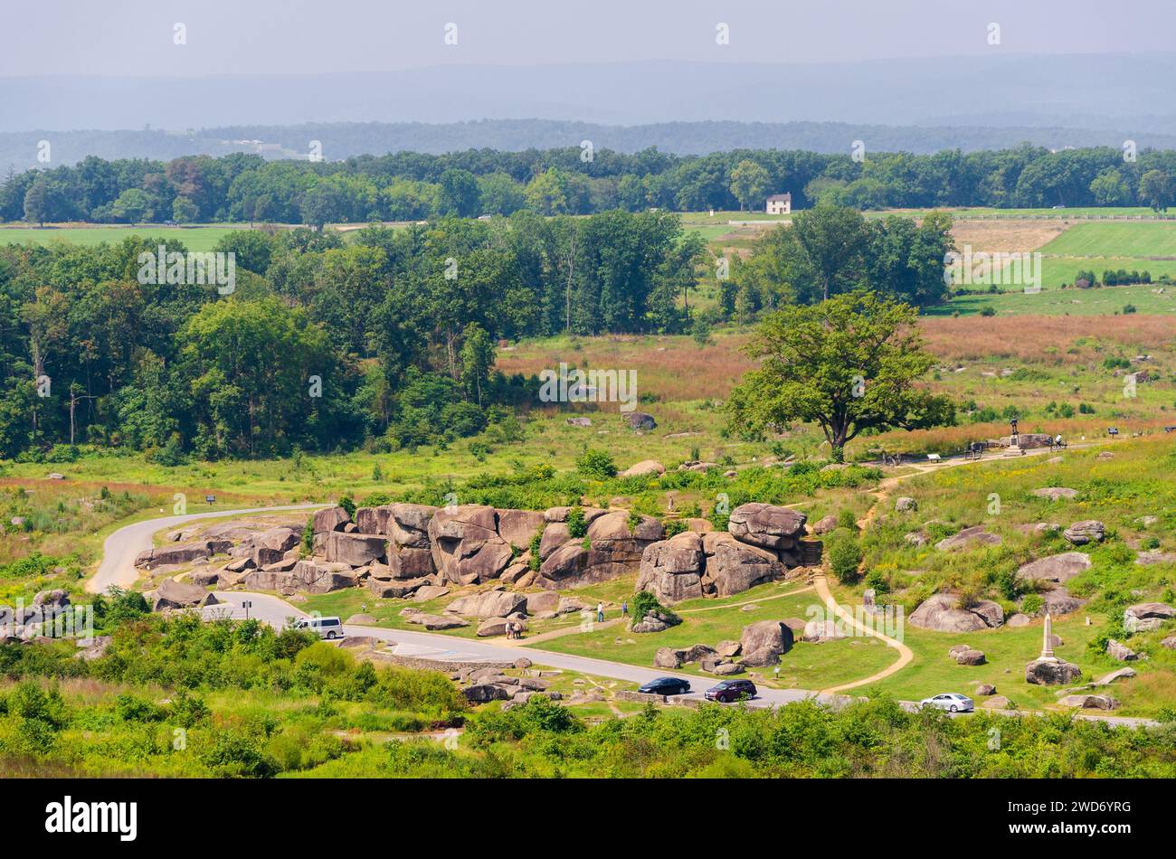 The Devil's Den at Gettysburg National Military Park, American Civil ...