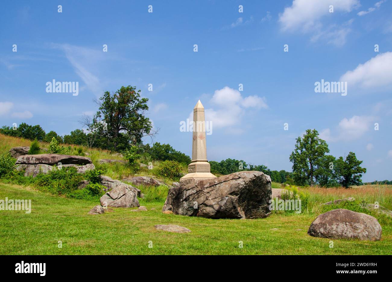 A Monument at Gettysburg National Military Park, American Civil War ...