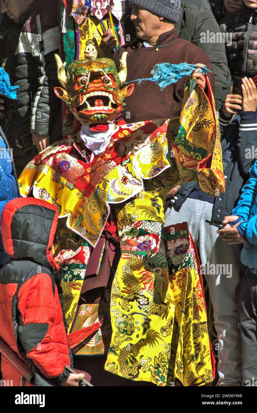 Buddhist Lama Mask Dance, Gustor Festival, Pethup Gompa, Spituk ...