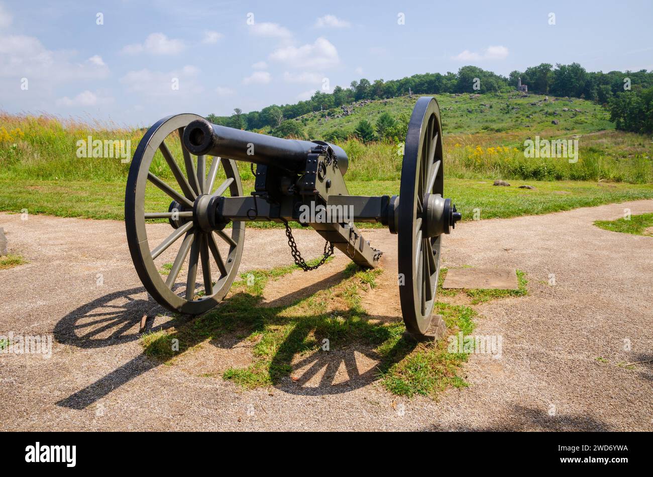 Cannon at the Gettysburg National Military Park, American Civil War ...