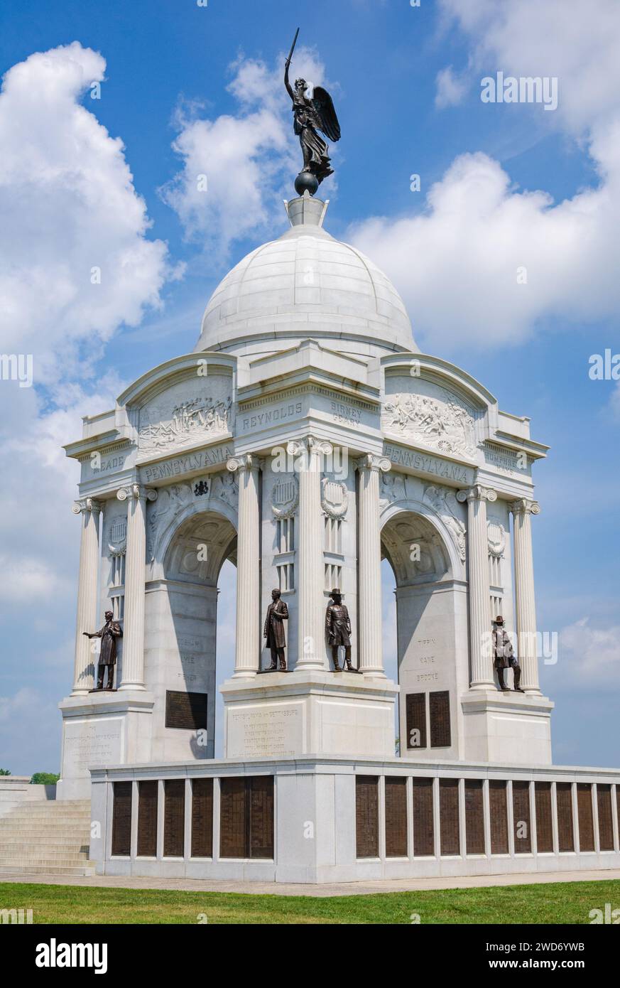 A Monument at Gettysburg National Military Park, American Civil War ...