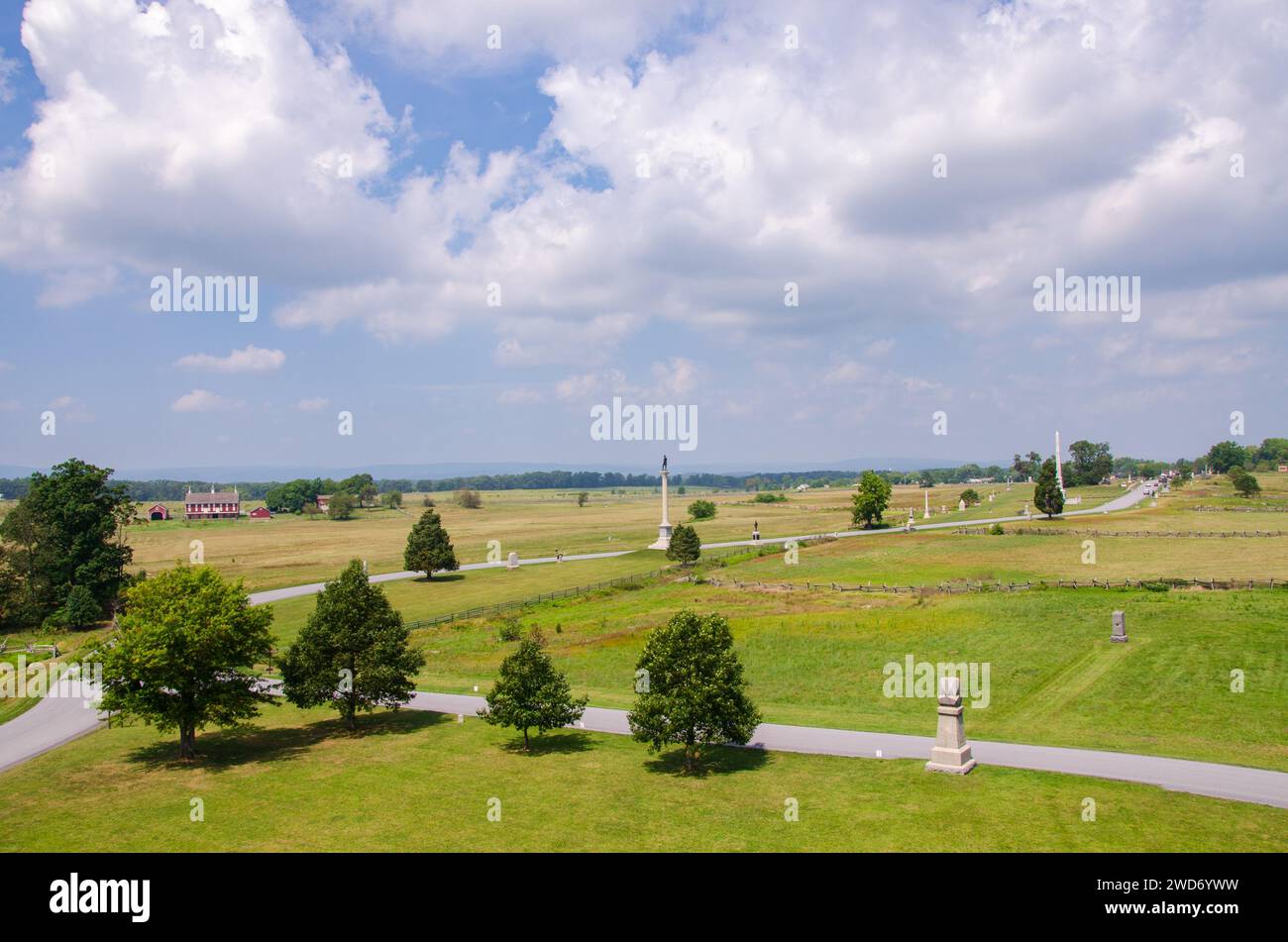 Gettysburg National Military Park, American Civil War Battlefield, in ...