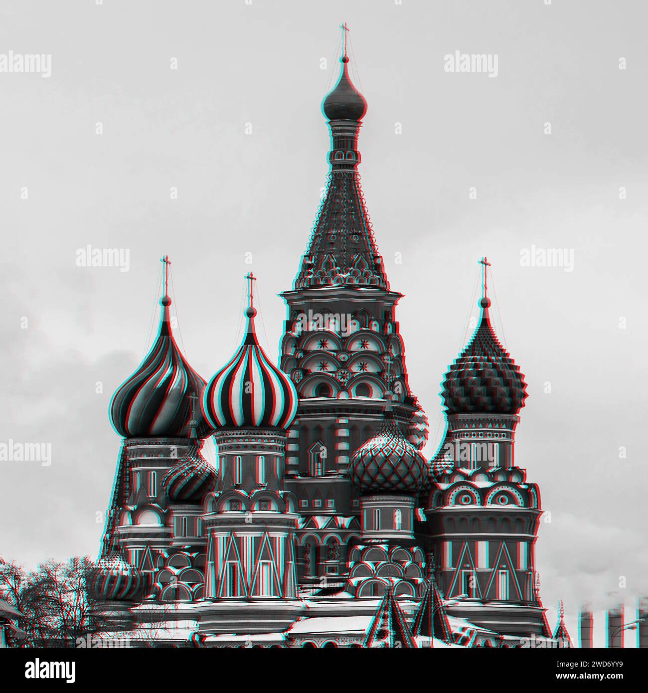 Black white saint basils cathedral hi-res stock photography and images ...