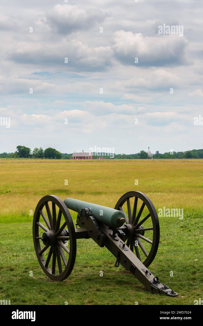 Cannon at the Gettysburg National Military Park, American Civil War ...