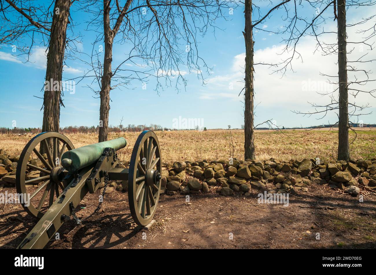 Cannon at the Gettysburg National Military Park, American Civil War ...