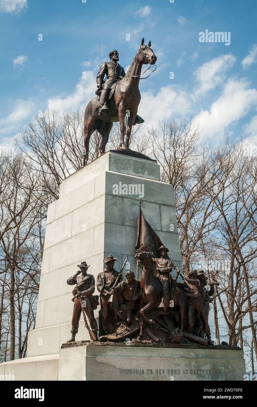 A Monument at Gettysburg National Military Park, American Civil War ...