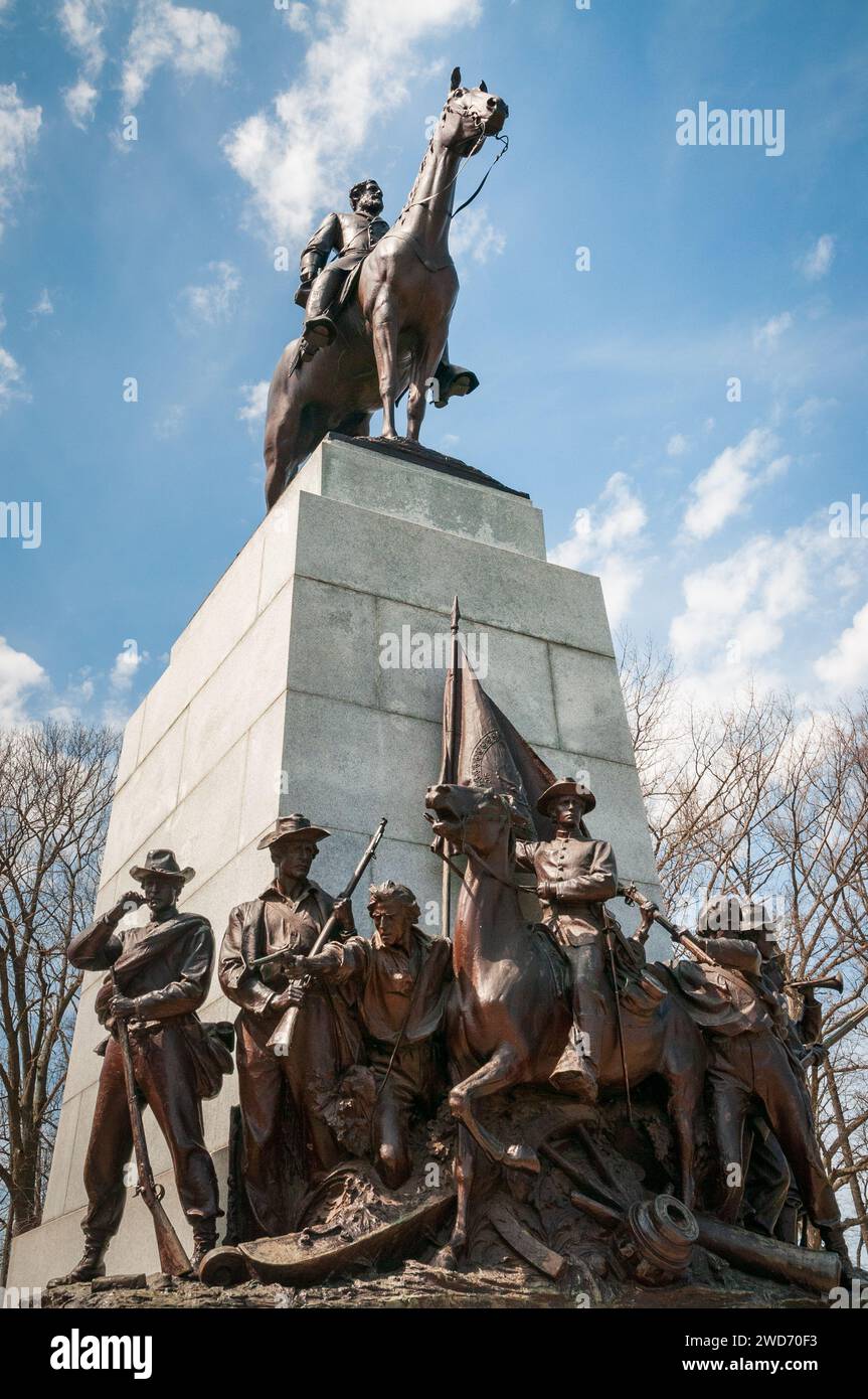 A Monument at Gettysburg National Military Park, American Civil War ...