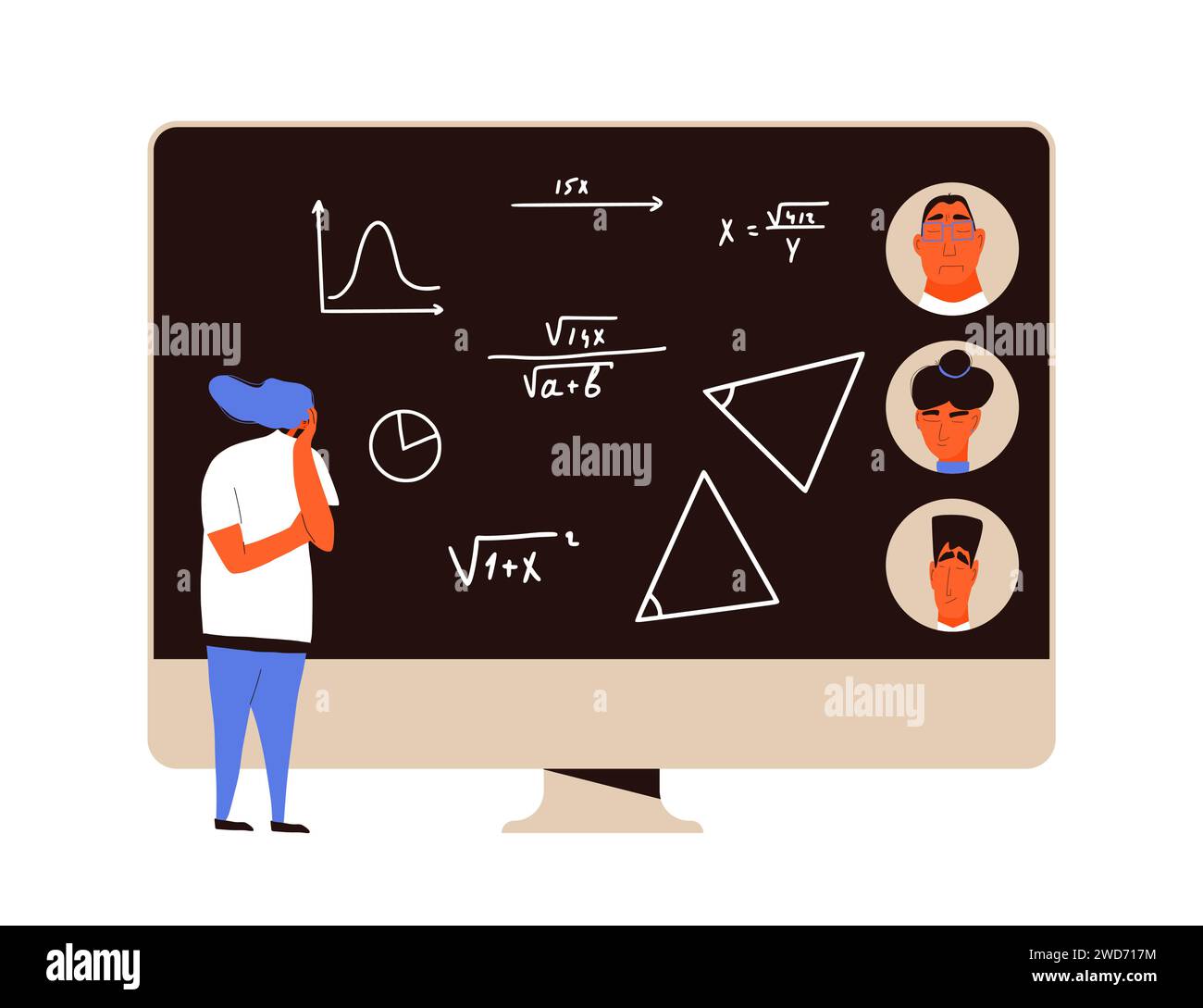 Study with me. Study buddy. Education together. Vector illustration ...