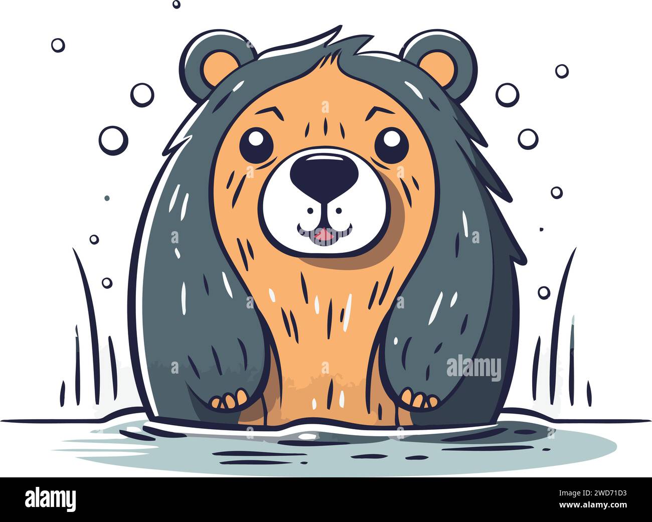 Beaver in the water Cut Out Stock Images & Pictures - Alamy