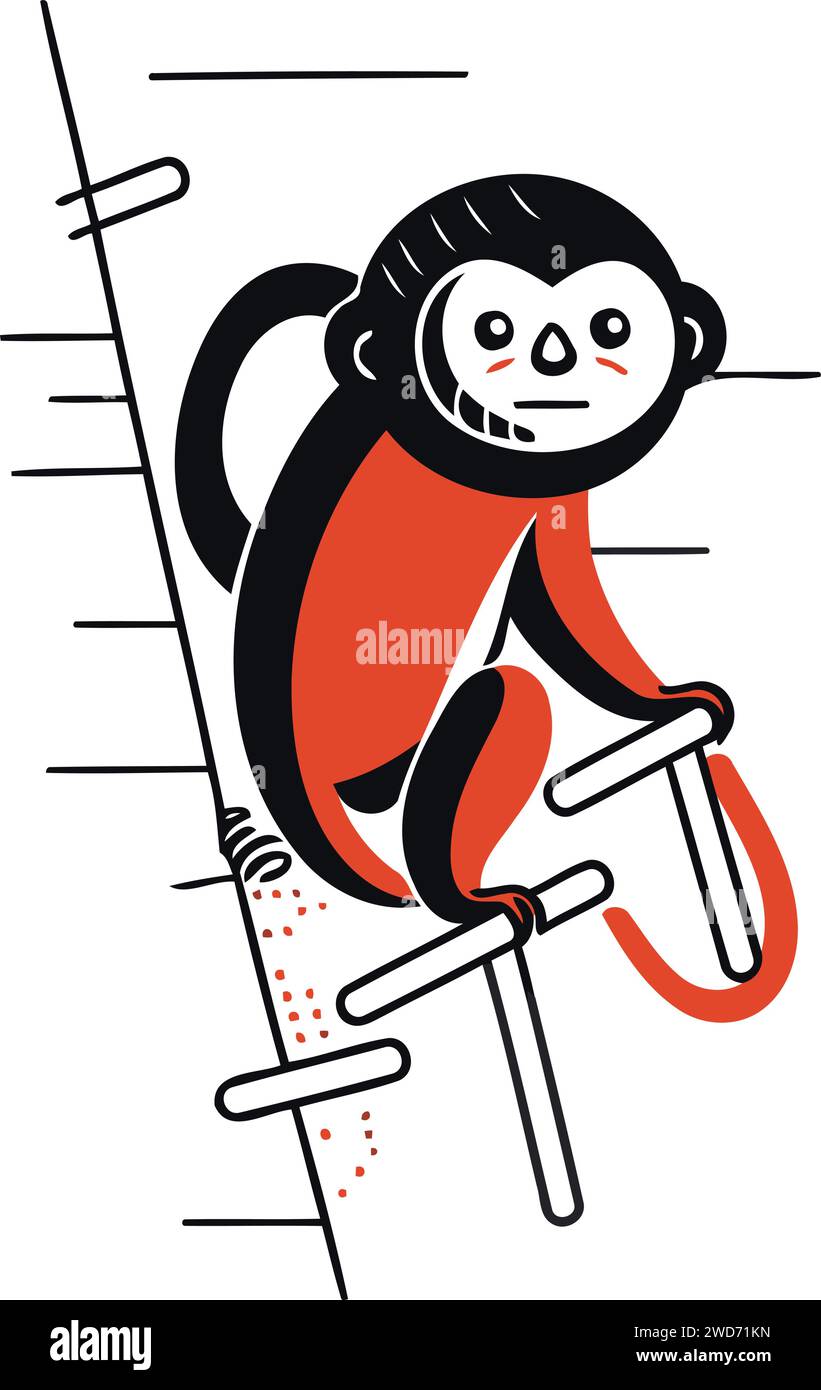 Monkey ladder Stock Vector Images - Alamy