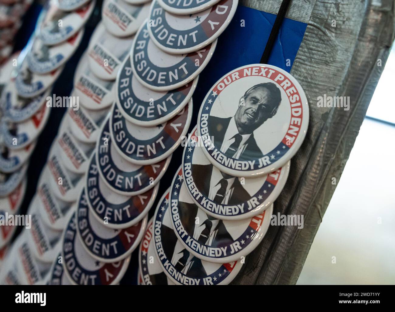 Kaneohe, HI, USA. 18th Jan, 2024. Robert F. Kennedy Jr. merch pictured ...