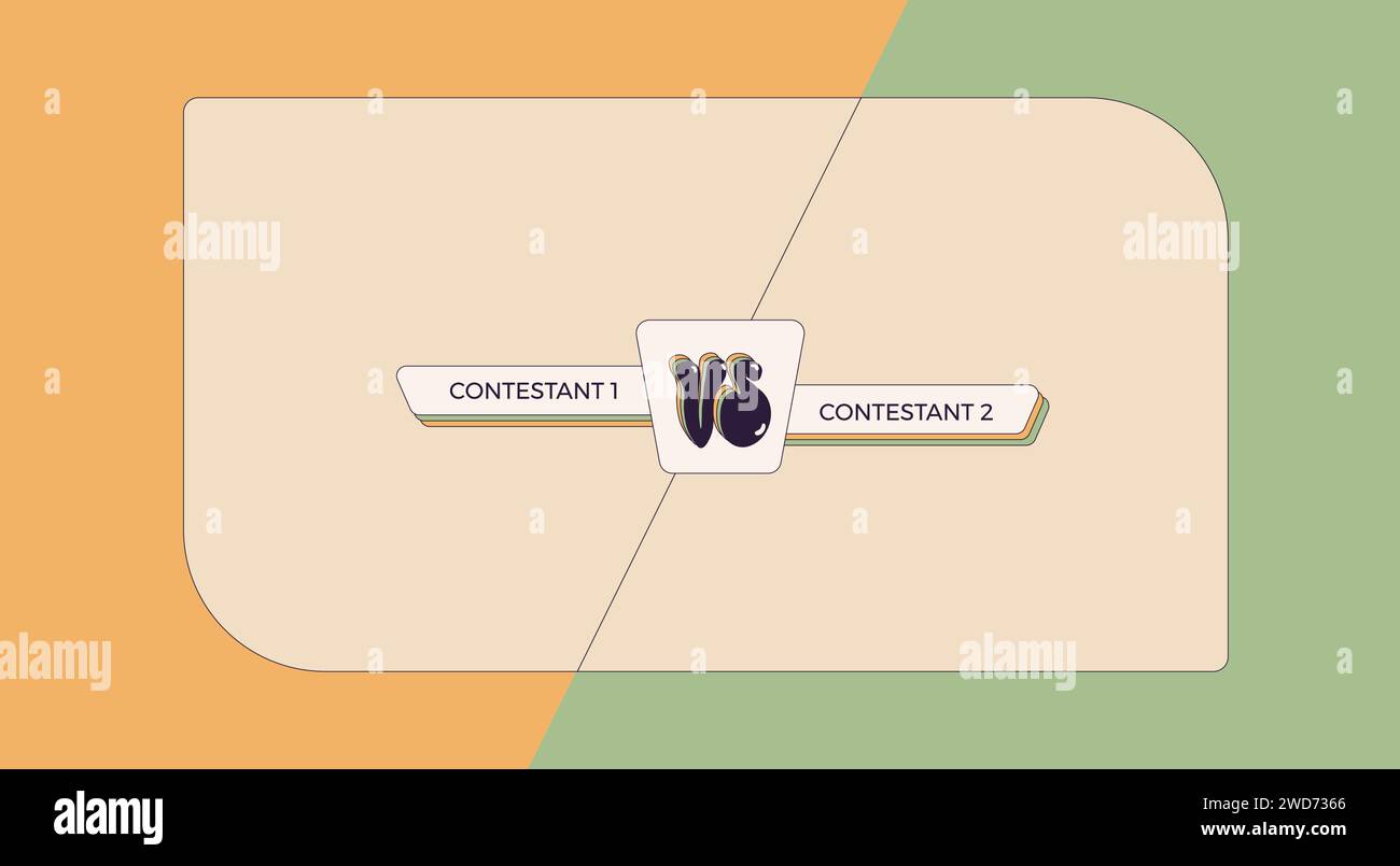 Versus retro template. Vs poster. Vector illustration Stock Vector ...