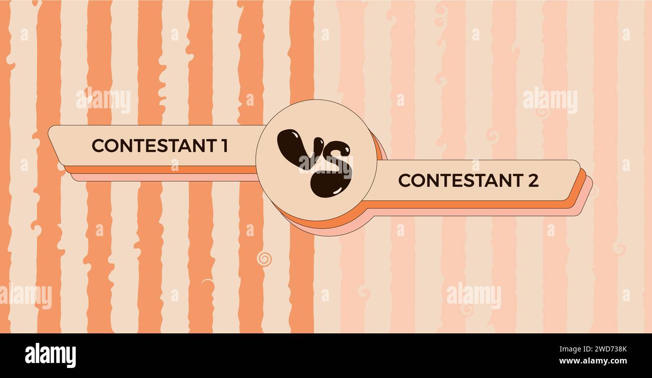 Versus retro template with logo and contestants names. Vs poster ...