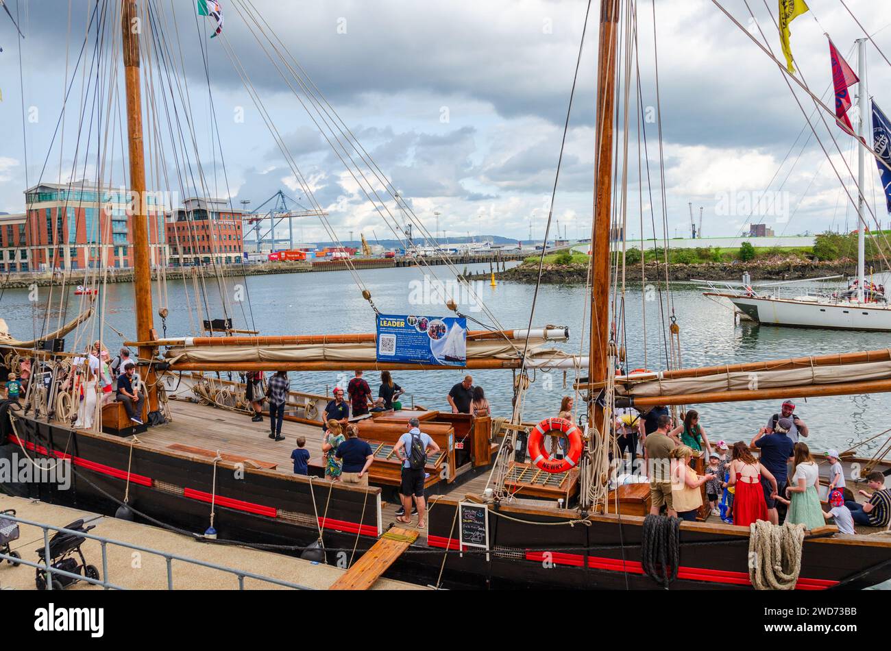 Belfast, county Antrim NI, September 09 2023 - Tall ship Leader ...