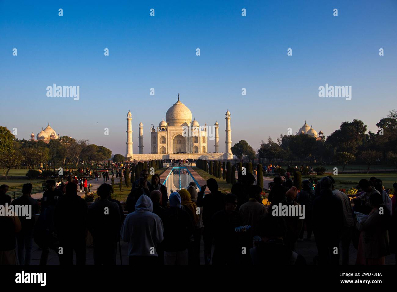 Approximately eight to nine million people visit Taj Mahal in Agra every year as it is one of ...