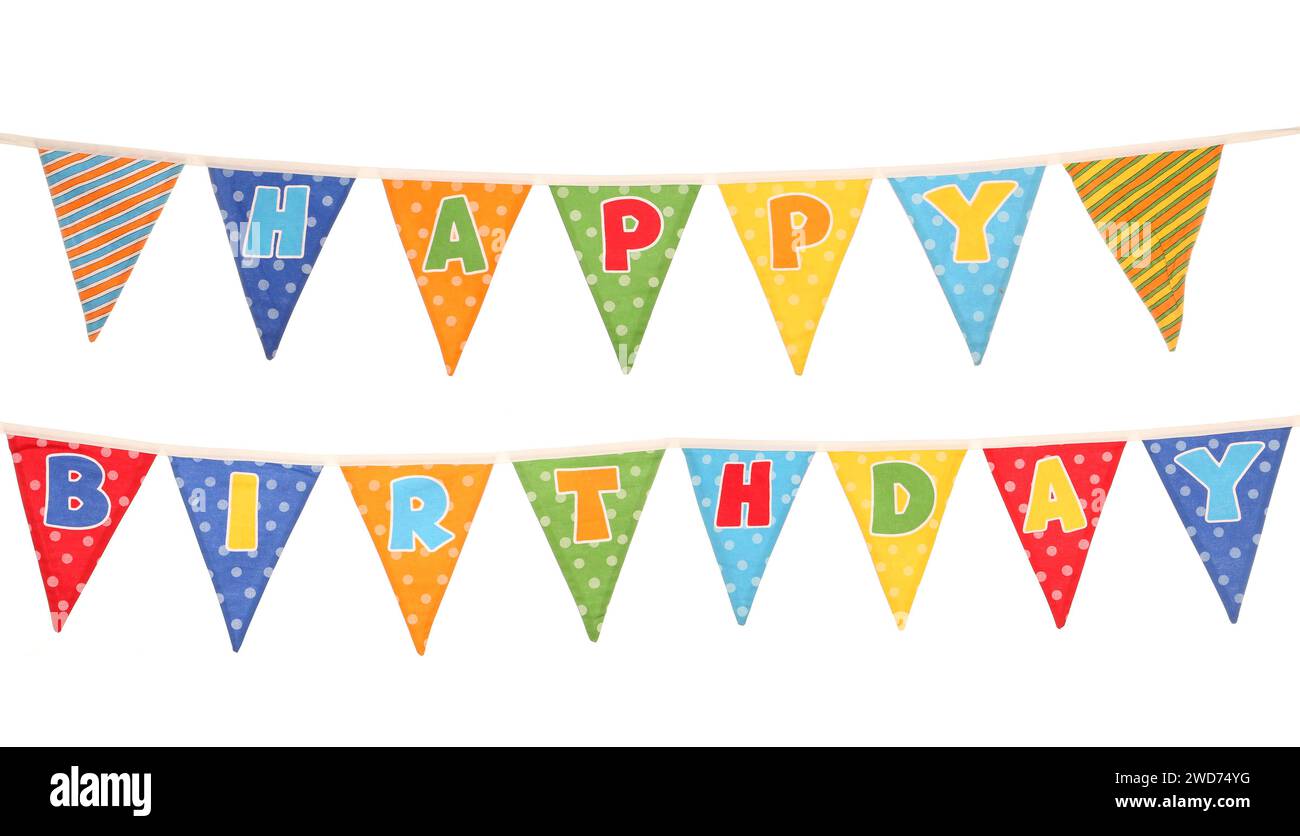Happy birthday bunting hi-res stock photography and images - Alamy