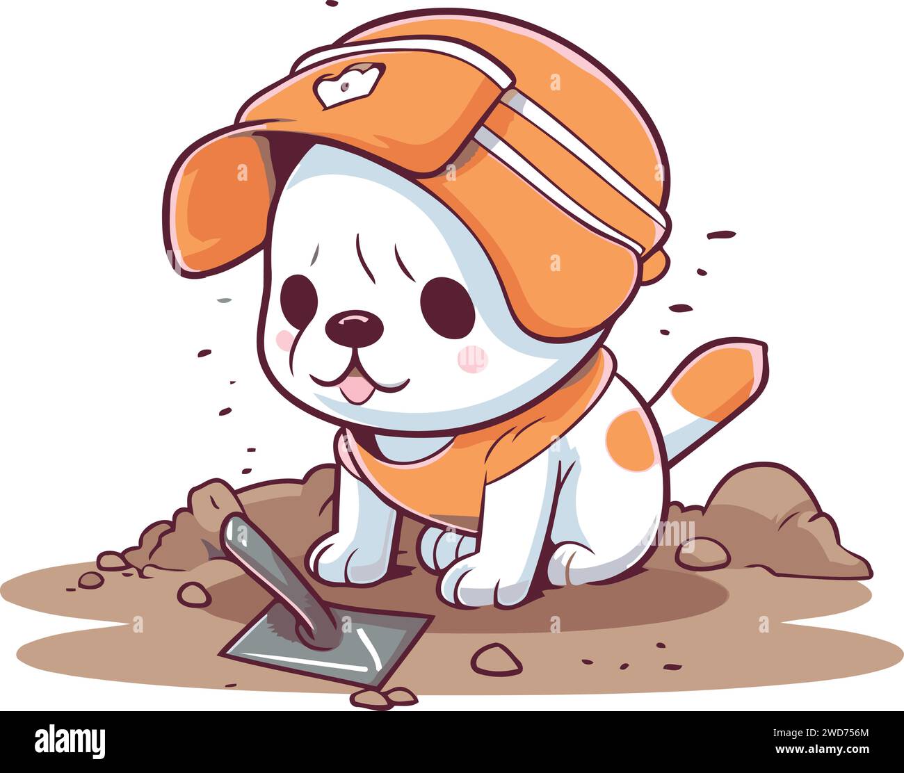 Cartoon dog digging hi-res stock photography and images - Alamy