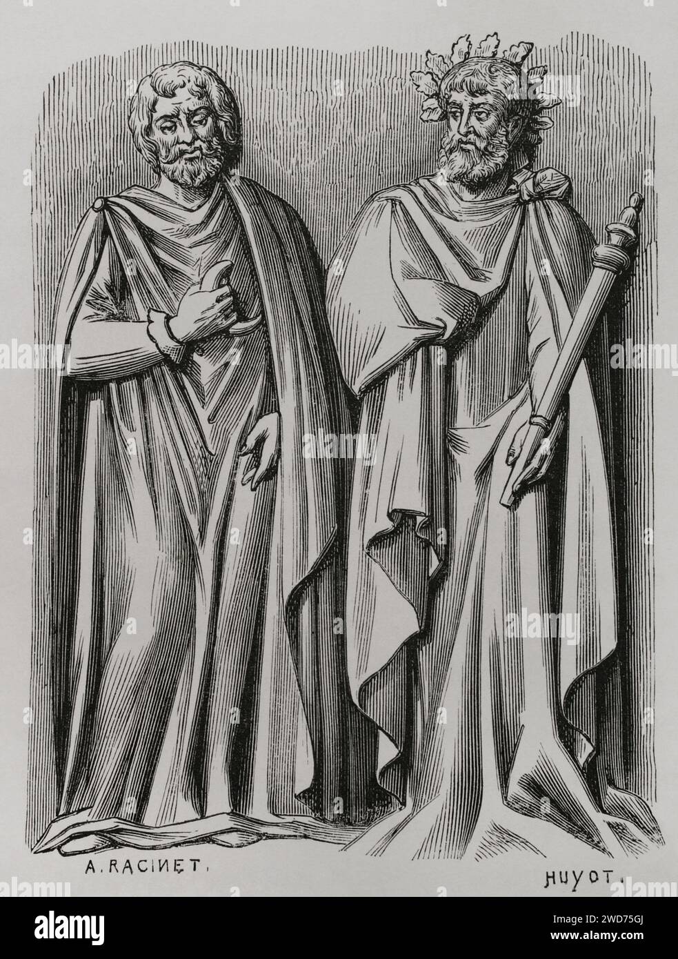 Druid carrying the Crescent of the Sixth Day of the Moon, and the Druid ...