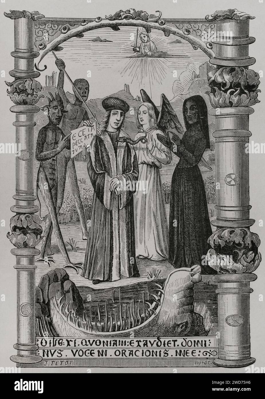 The Hour of Death. The sinner, at the point of death, with his sins ...