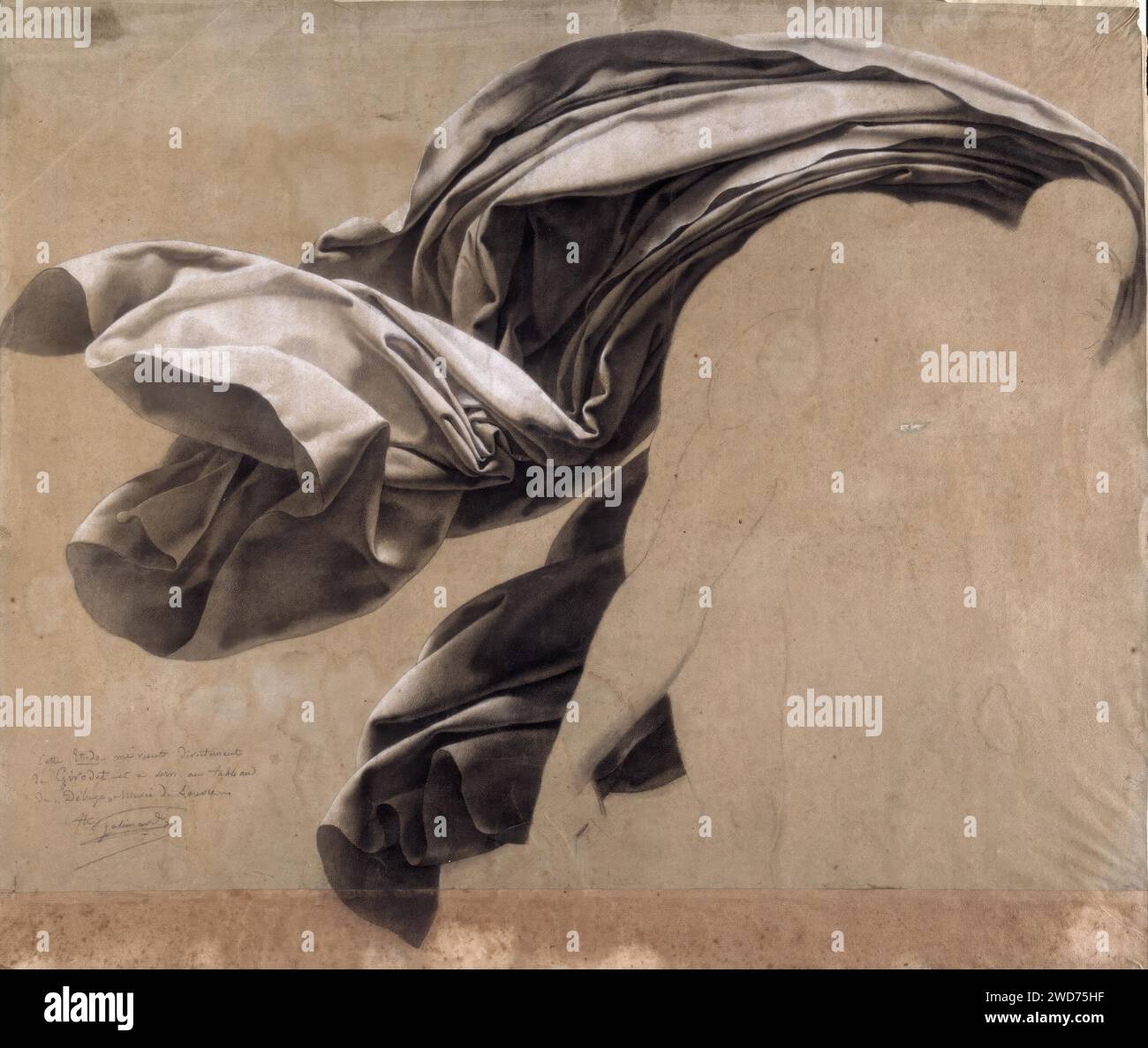 Anne-Louise Girodet de Roussy-Trioso/ Etude de draperie pour "Scène de ...
