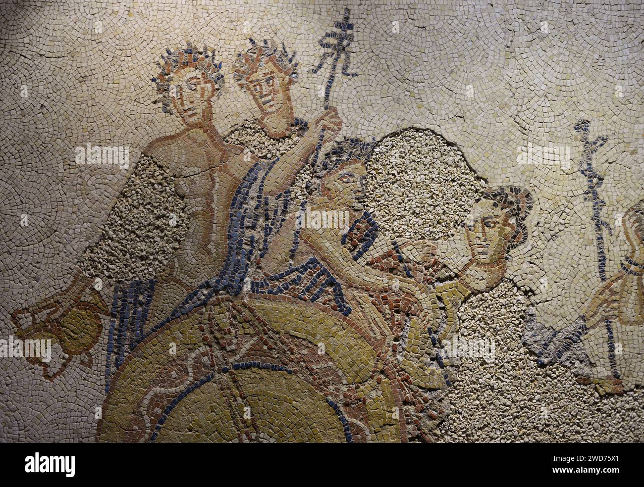 The Indian Triumph of Bacchus. Roman mosaic panel. 3rd-4th centuries AD ...