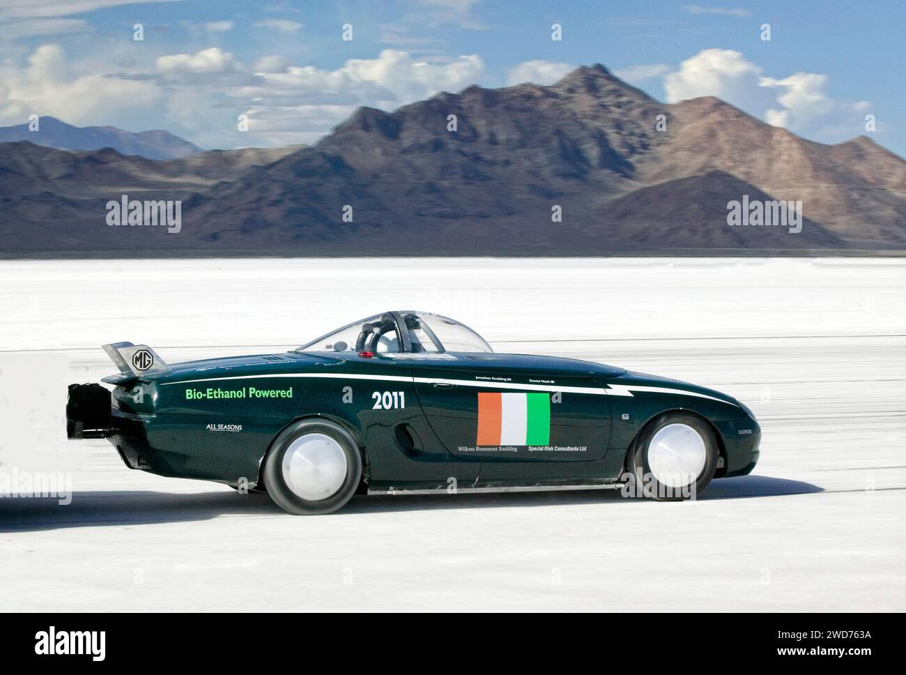 MGF Speed record car 2008 Stock Photo - Alamy