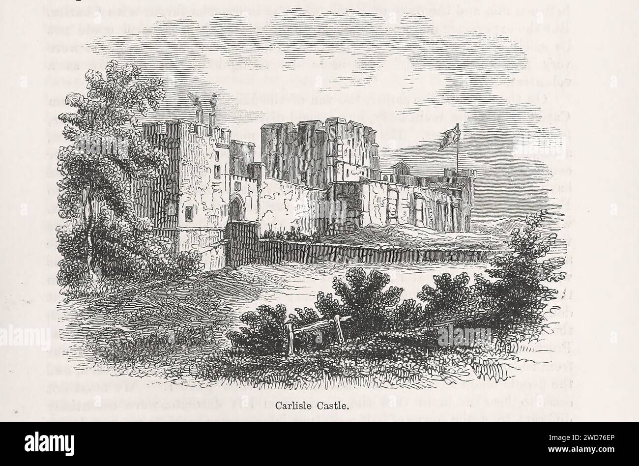 Engraving of the carlisle castle hi-res stock photography and images ...