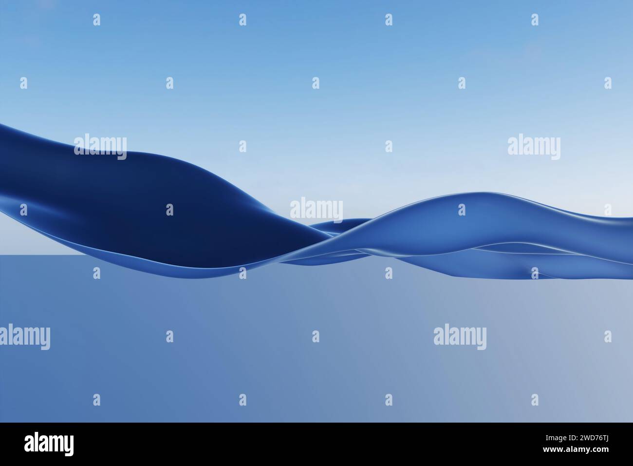 Digitally generated 3D abstract blue floating wave background Stock ...