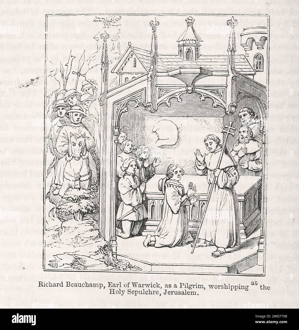 RICHARD BEAUCHAMP, EARL OF WARWICK, AS A PILGRIM, WORSHIPPING AT THE ...