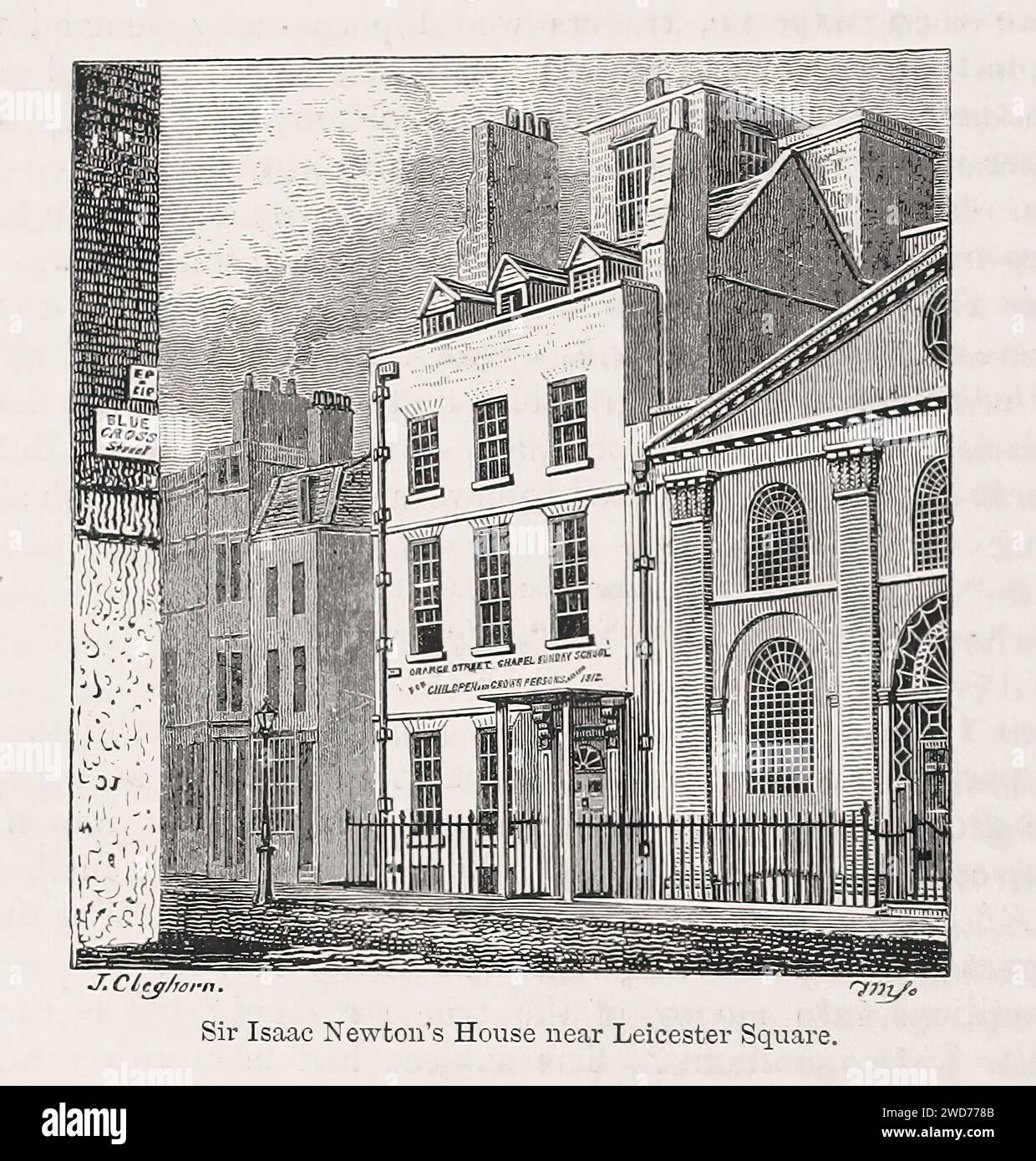 SIR ISAAC NEWTON'S HOUSE NEAR LEICESTER SQUARE. - Image taken from "The ...