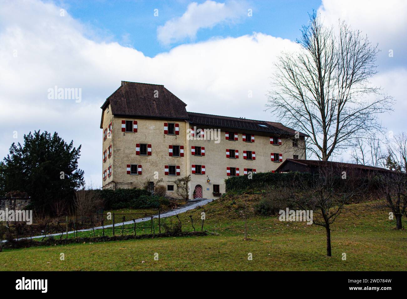 View of the upper castle in Feldkirch, Austria Stock Photo - Alamy