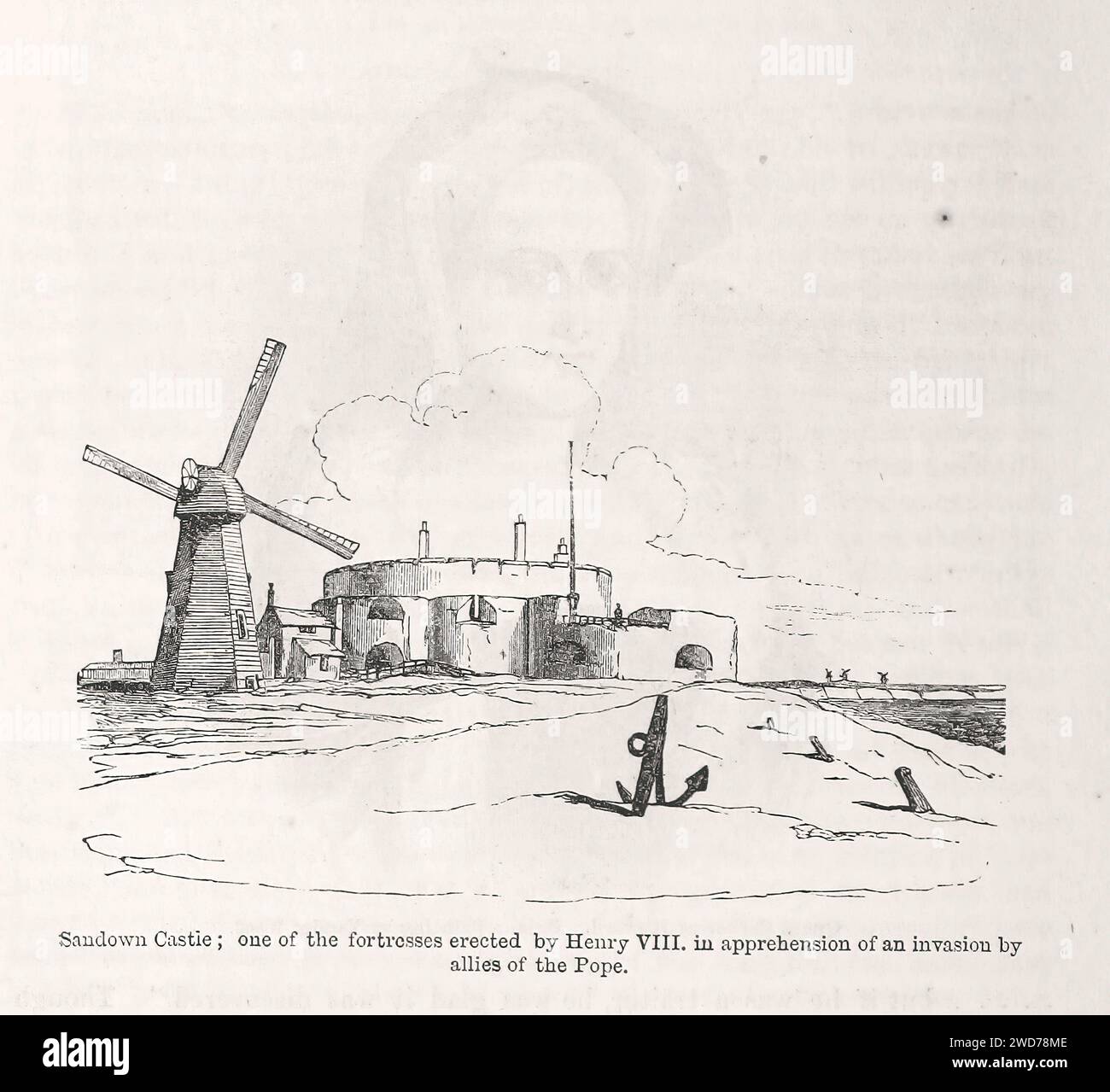 SANDOWN CASTLE; ONE OF THE FORTRESSES ERECTED BY HENRY VIII IN ...