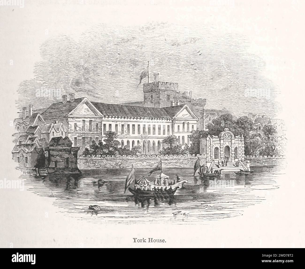 YORK HOUSE - Image taken from "The Popular History Of England: An ...
