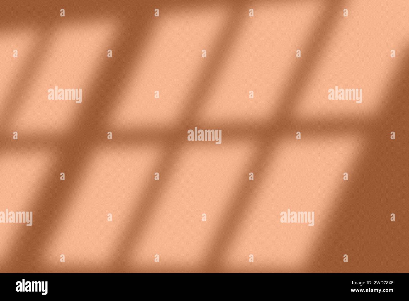 Organic drop window shadow on a Peach Fuzz color wall. Overlay effect ...