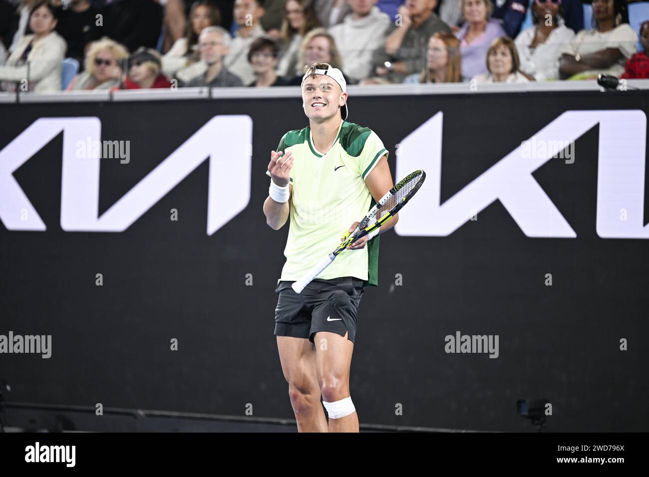 Holger Rune of Denmark during the Australian Open AO 2024 Grand Slam ...