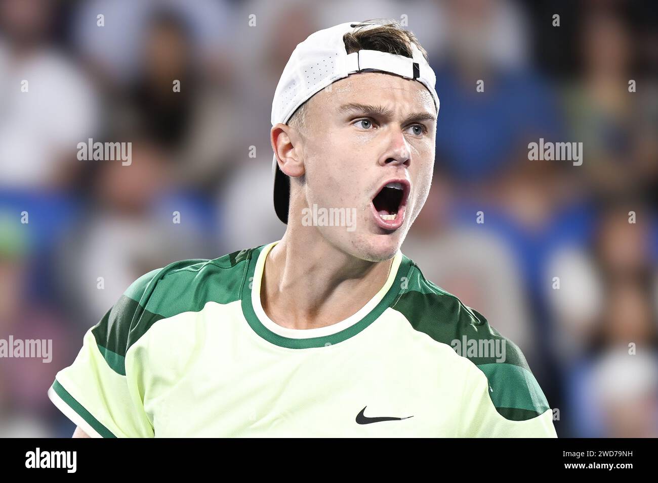 Holger Rune of Denmark during the Australian Open AO 2024 Grand Slam ...