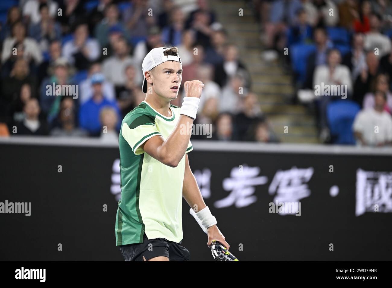 Holger Rune of Denmark during the Australian Open AO 2024 Grand Slam ...