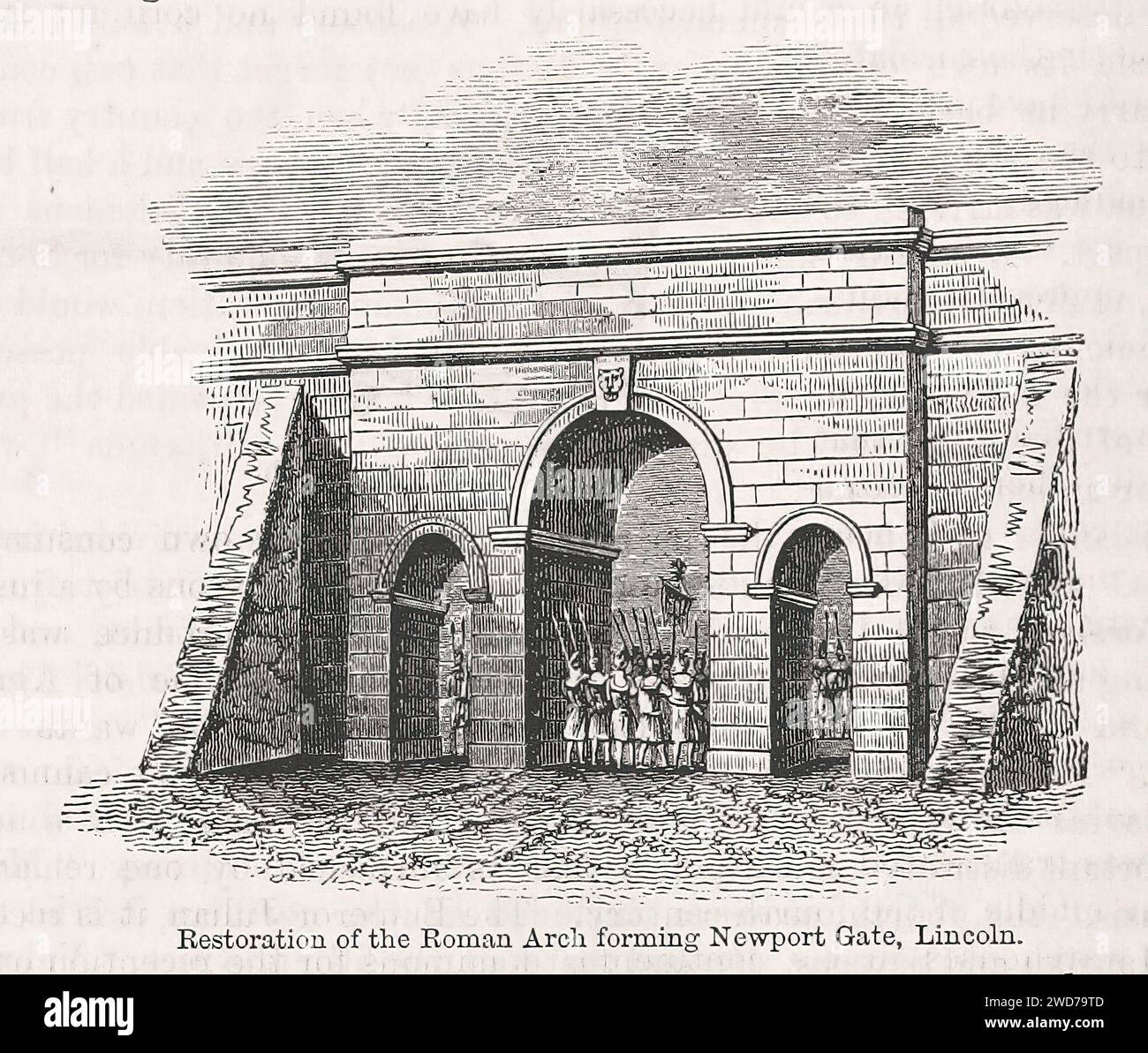 RESTORATION OF THE ROMAN ARCH FORMING NEWPORT GATE, LINCOLN - Image ...