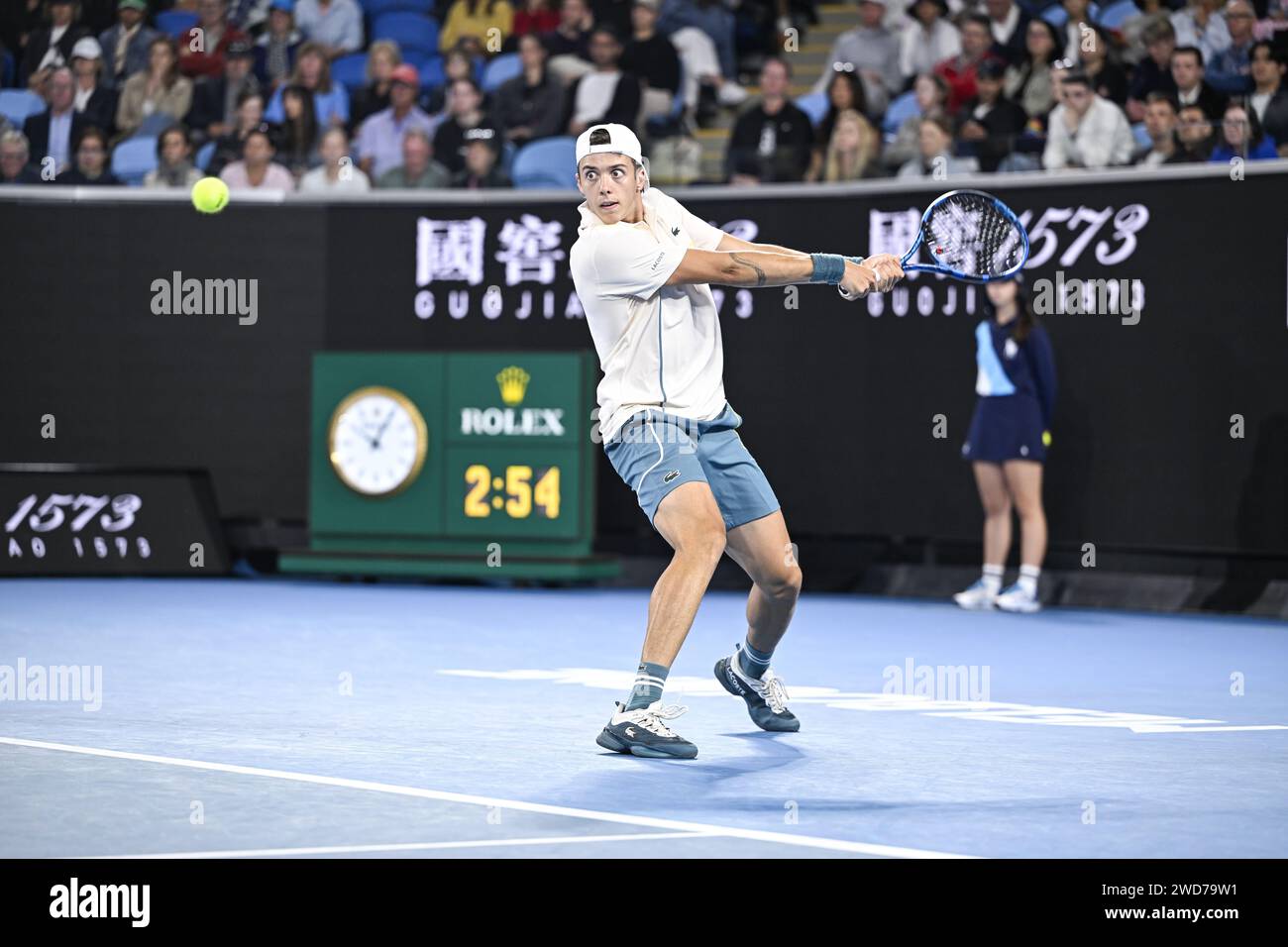 Holger Rune of Denmark during the Australian Open AO 2024 Grand Slam ...