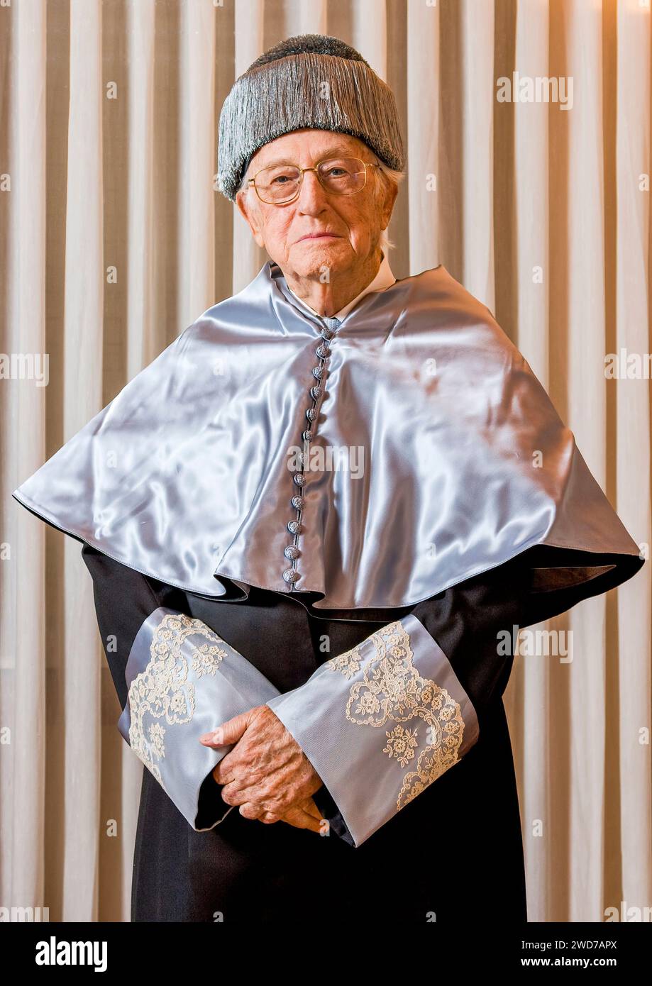 Portrait of the Spanish artist, cartoonist and humorist Antonio Mingote ...