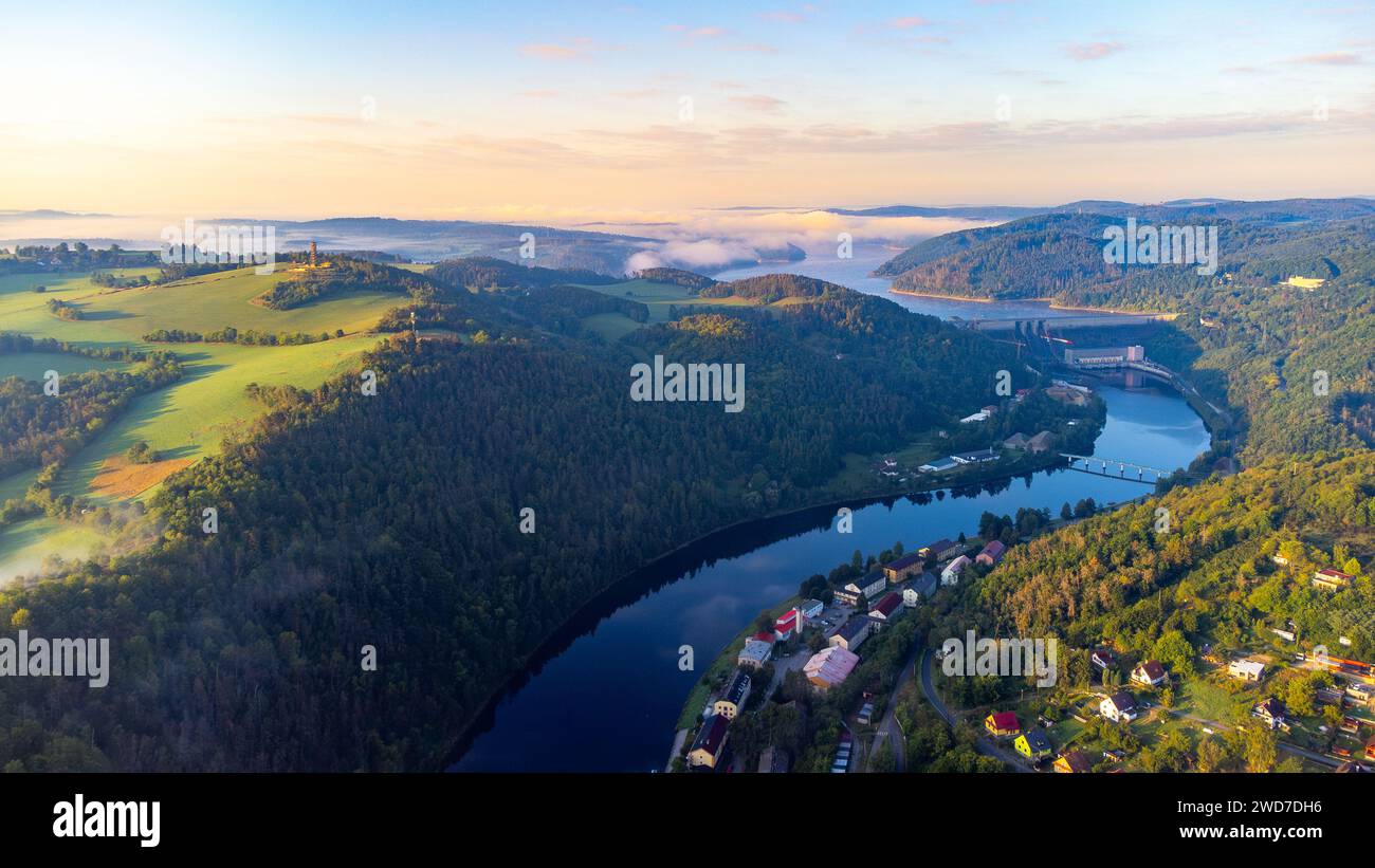 Aerial view horseshoe bend meander hi-res stock photography and images ...