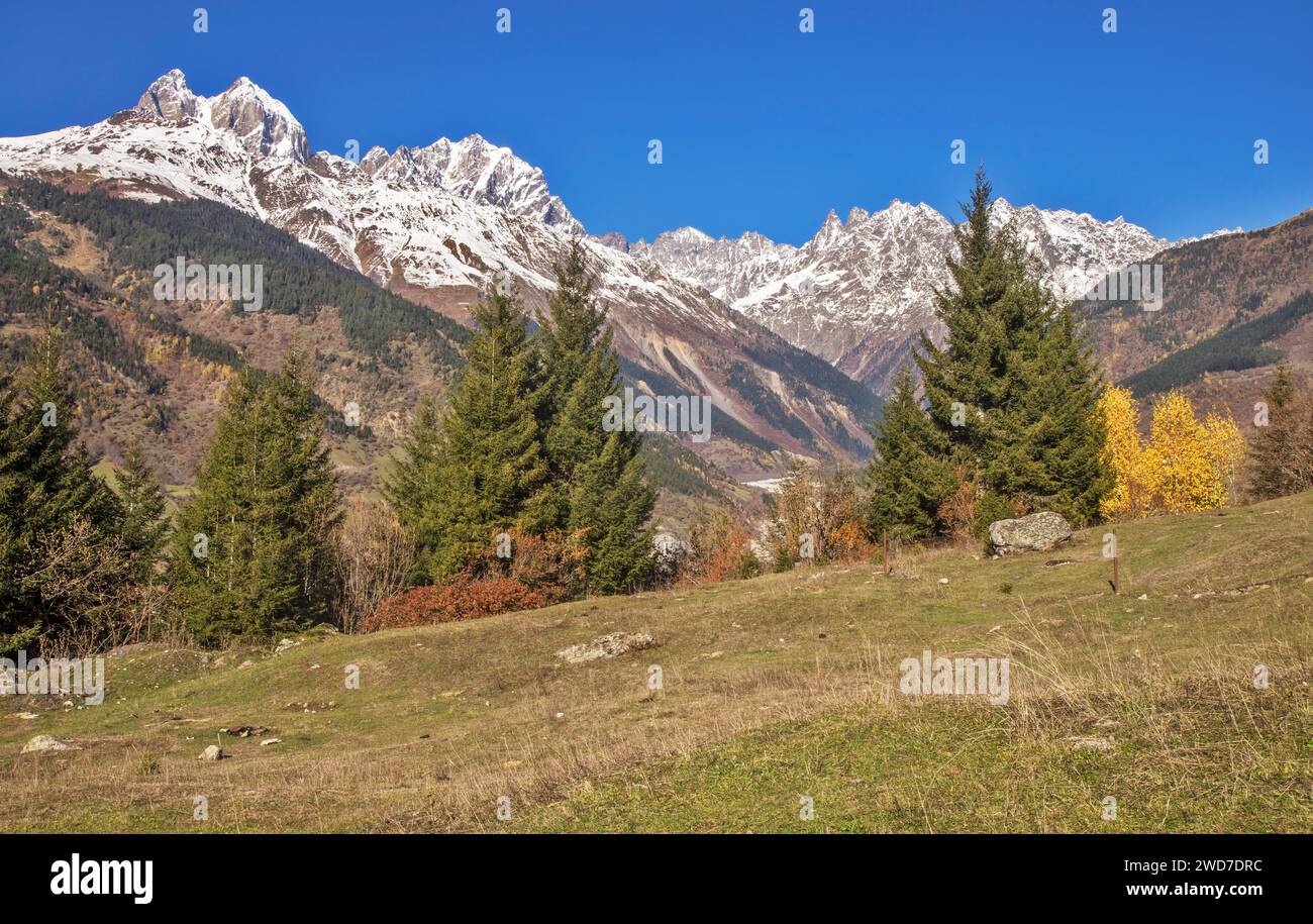 Landscape near Mestia. Samegrelo-Zemo. Svaneti. Georgia Stock Photo - Alamy