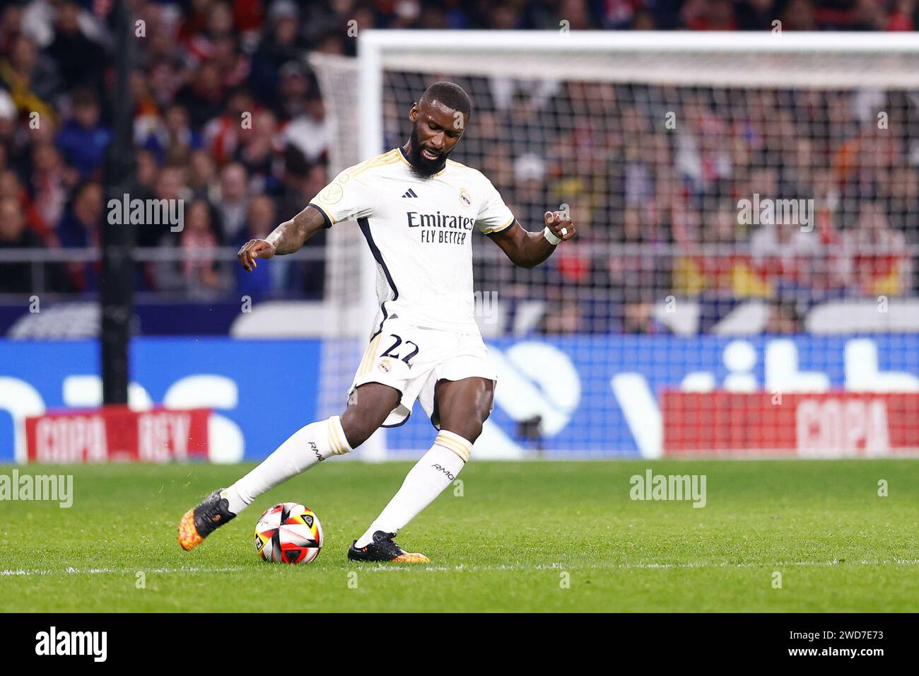 Madrid, Spain, January 18, 2024, Antonio Rudiger of Real Madrid during ...