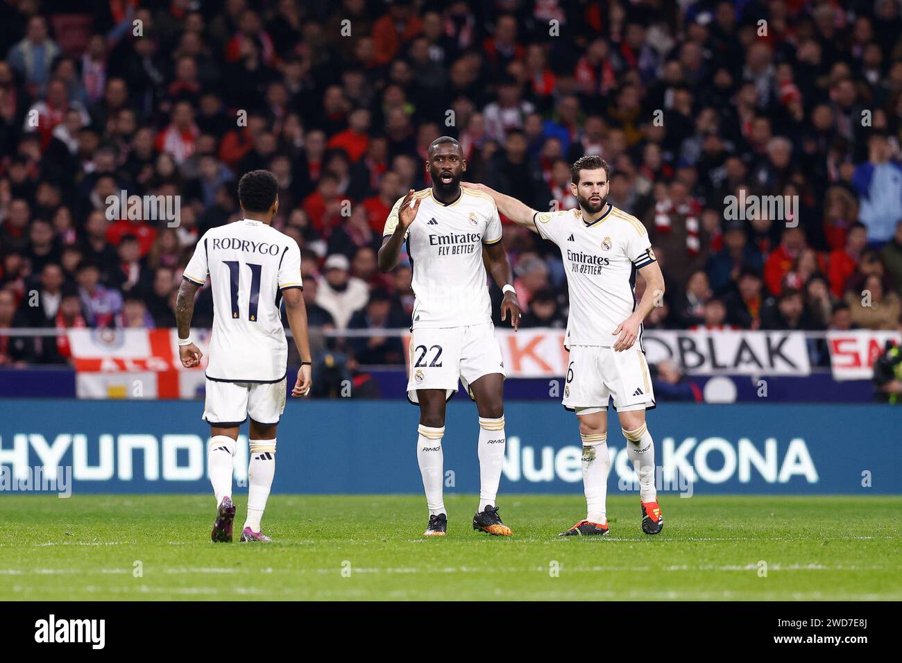 Madrid, Spain, January 18, 2024, Antonio Rudiger of Real Madrid ...
