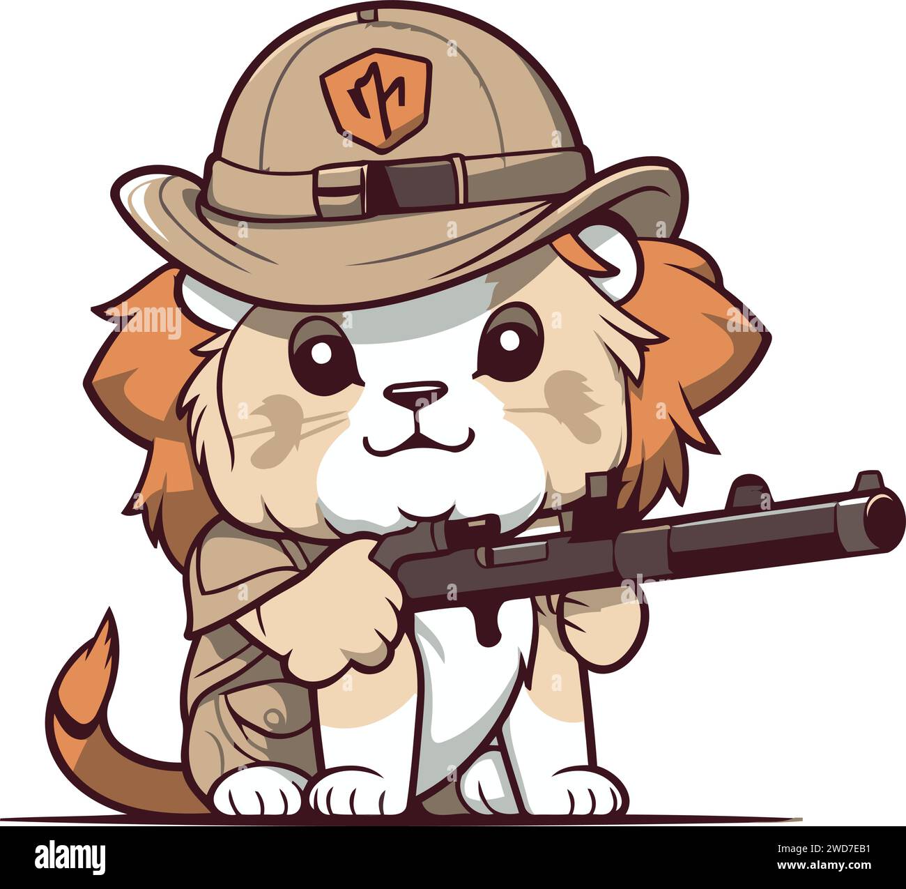 Lion in the wilderness Cut Out Stock Images & Pictures - Alamy