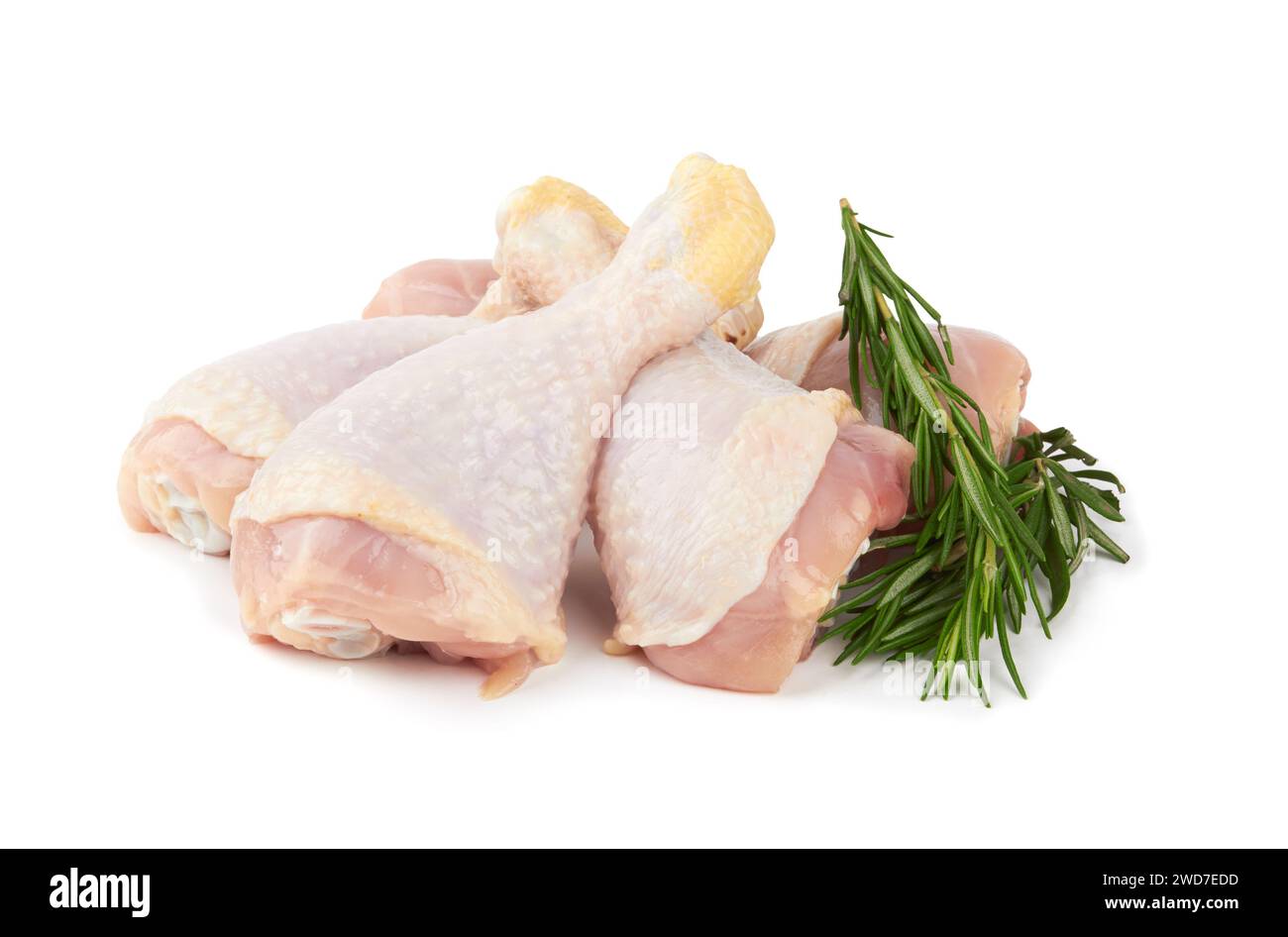 Chicken legs isolated on a white background Stock Photo - Alamy