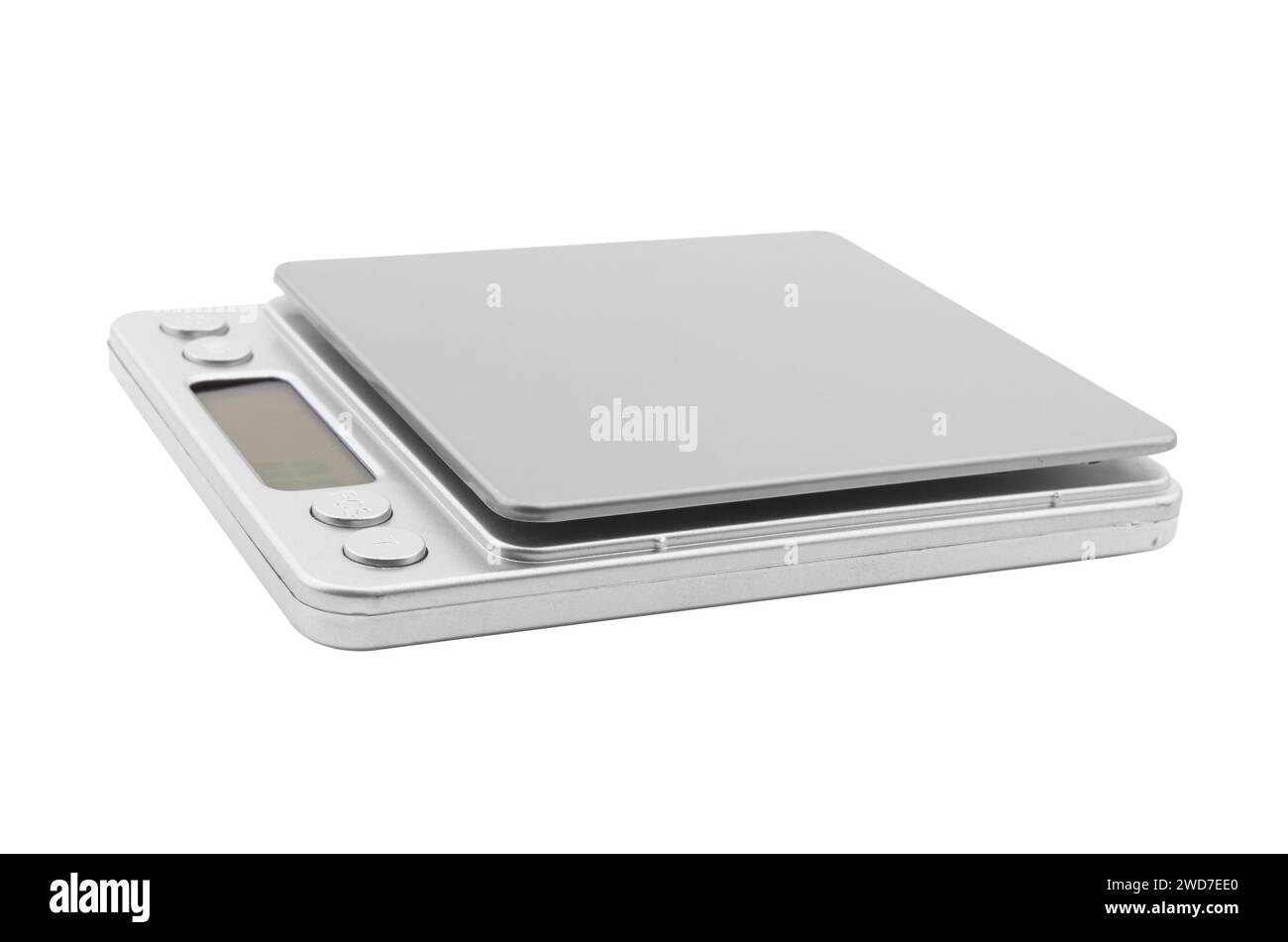 Portable electronic scale isolated on a white background Stock Photo ...