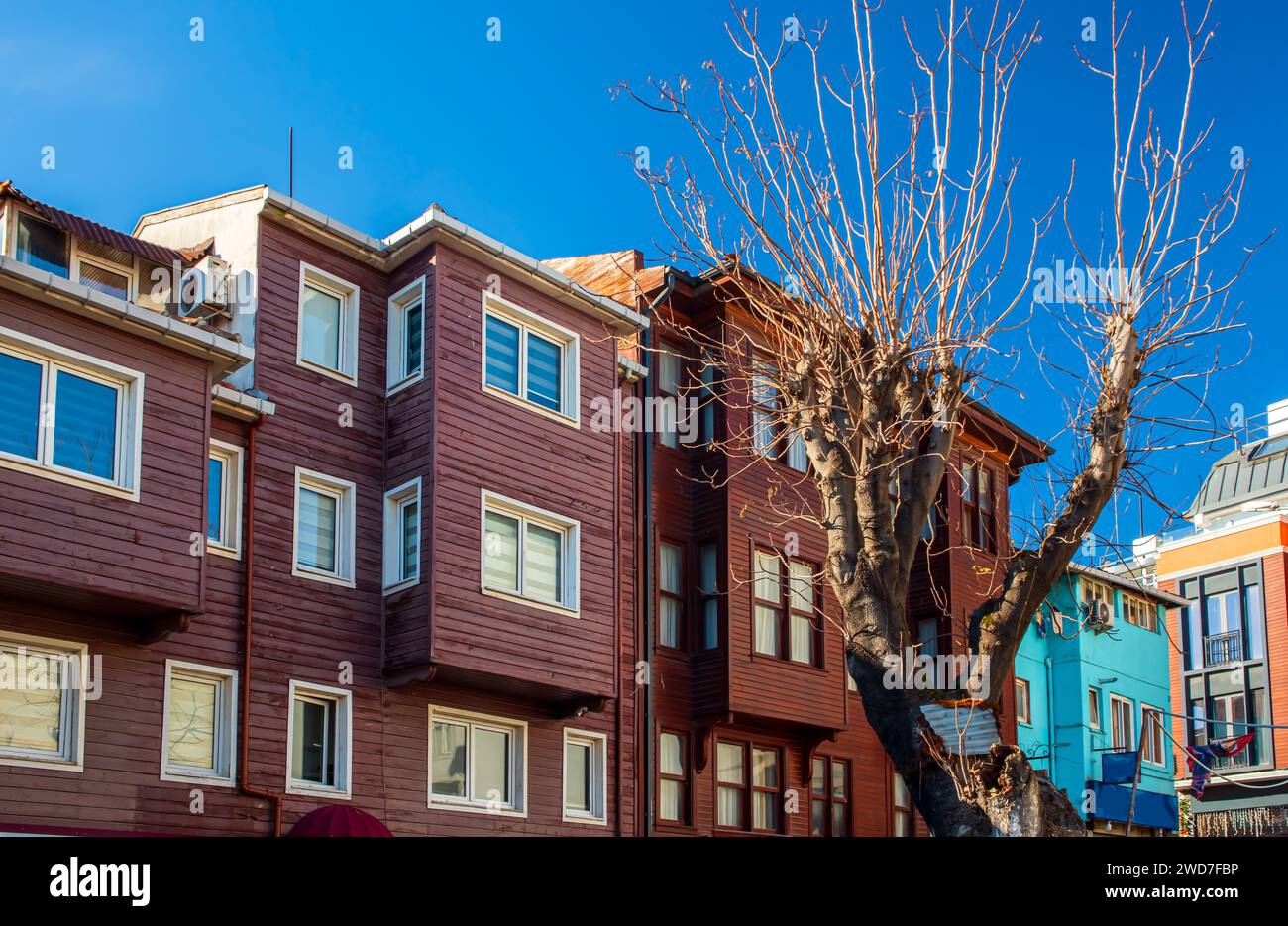 Cankurtaran Old Historical Wooden Facade Buildings Istanbul Stock Photo ...