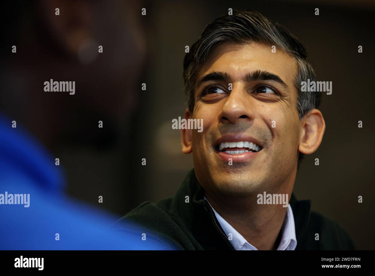 Prime Minister Rishi Sunak speaks with Eastleigh FC players and staff ...